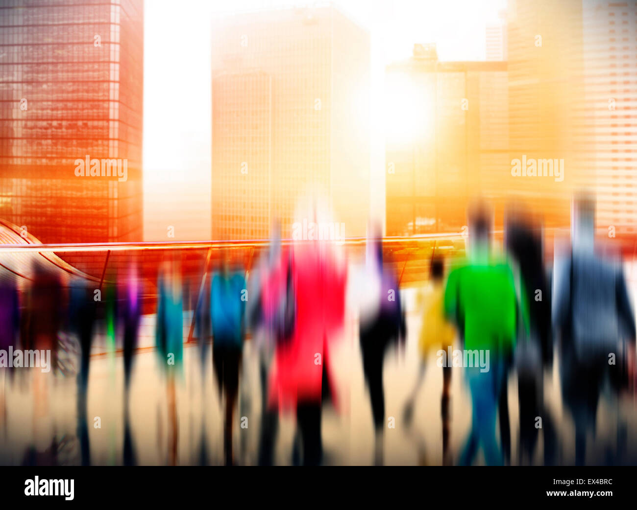 Business People Rush Hour Walking Commuting City Concept Stock Photo ...