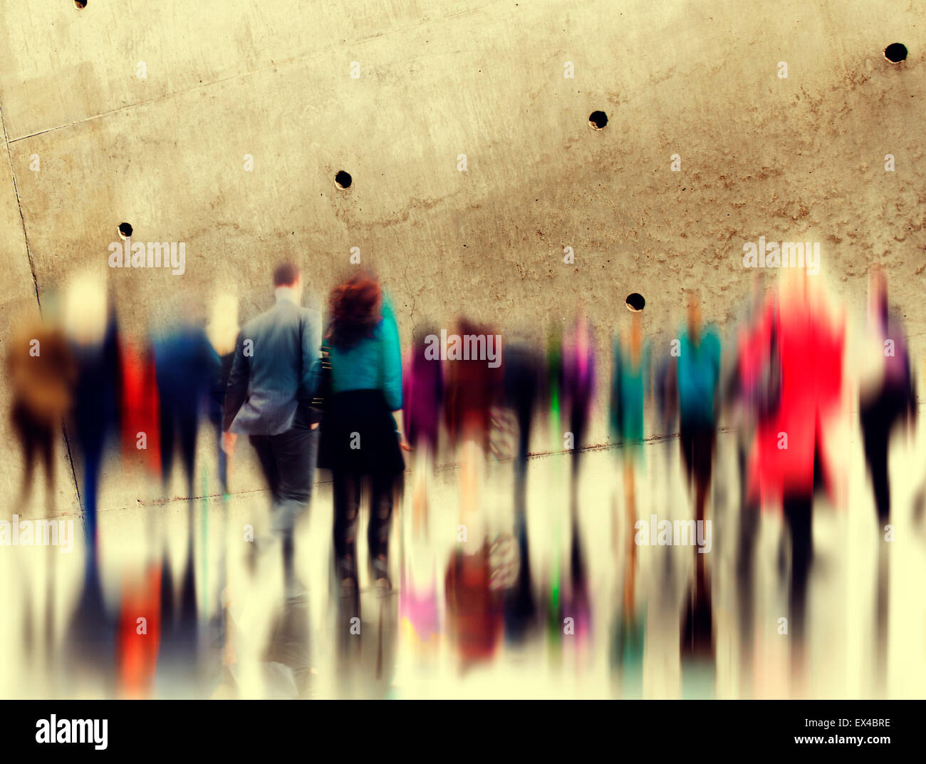 Casual People Rush Hour Walking Commuting City Concept Stock Photo - Alamy