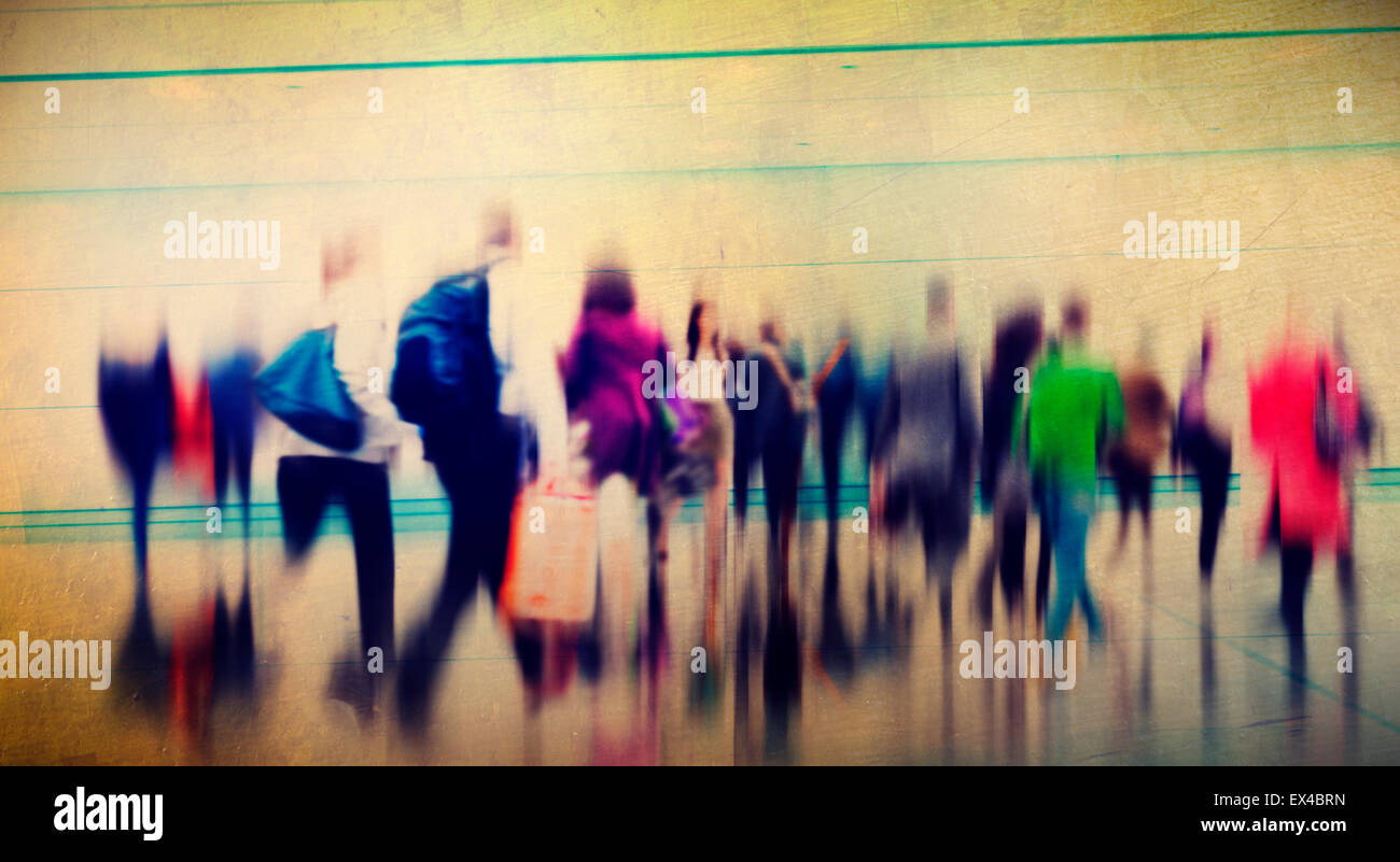 Commuter metro walking hi-res stock photography and images - Alamy