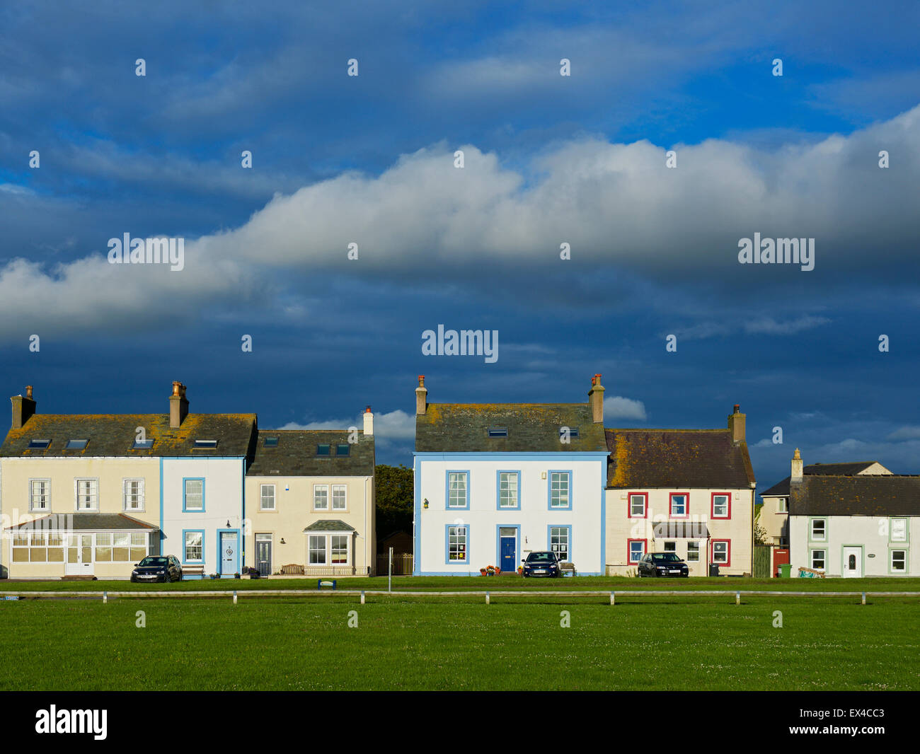 Dark skies over Allonby, West Cumbria, England UK Stock Photo - Alamy