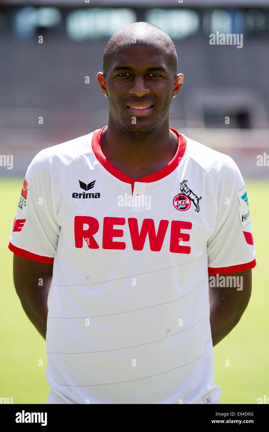Cologne, Germany. 06th July, 2015. Koeln's Anthony Modeste poses during ...