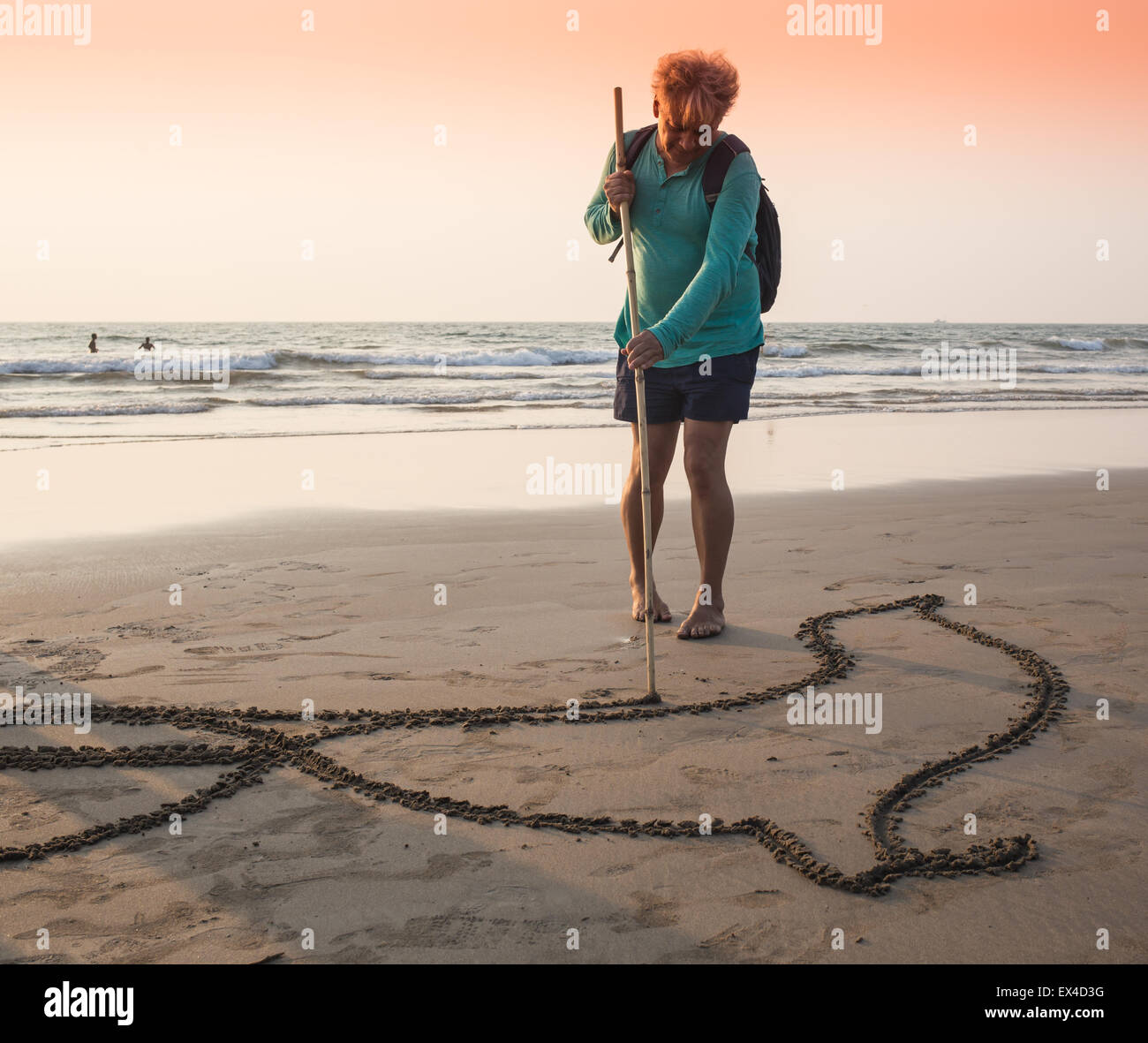 Dj playing summer hits at sunset beach party with trumpet jazz ...