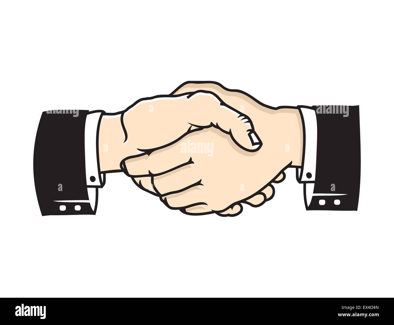 Handshake vector icon Stock Photo - Alamy