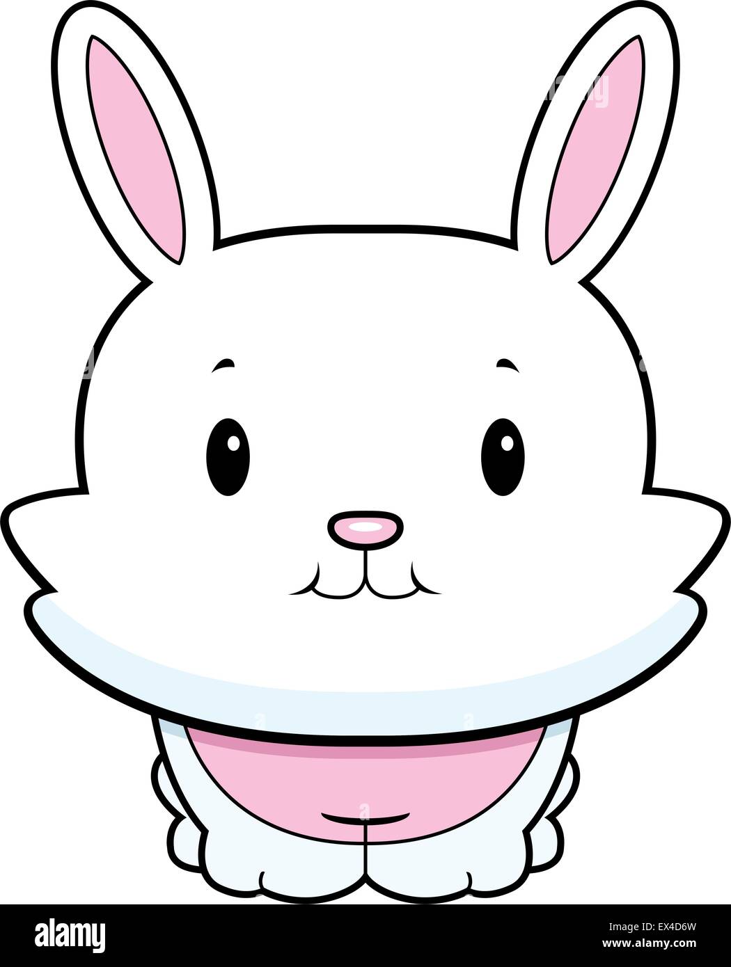 A happy cartoon baby rabbit standing and smiling Stock Vector Image ...