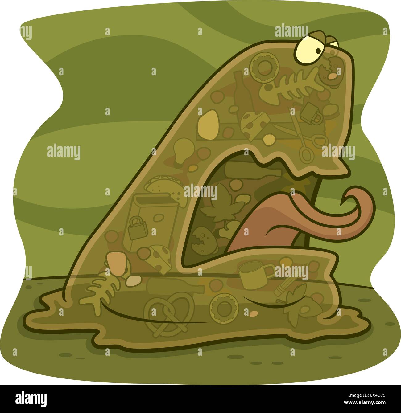 An angry cartoon monster made of garbage Stock Vector Image & Art - Alamy