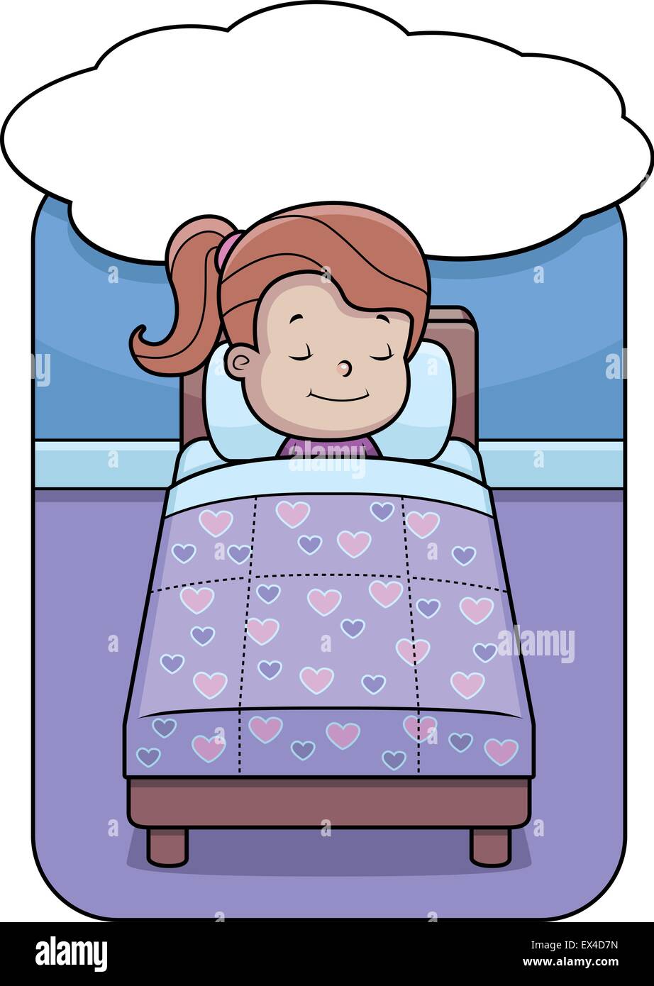 A happy cartoon toddler dreaming and smiling Stock Vector Image & Art ...