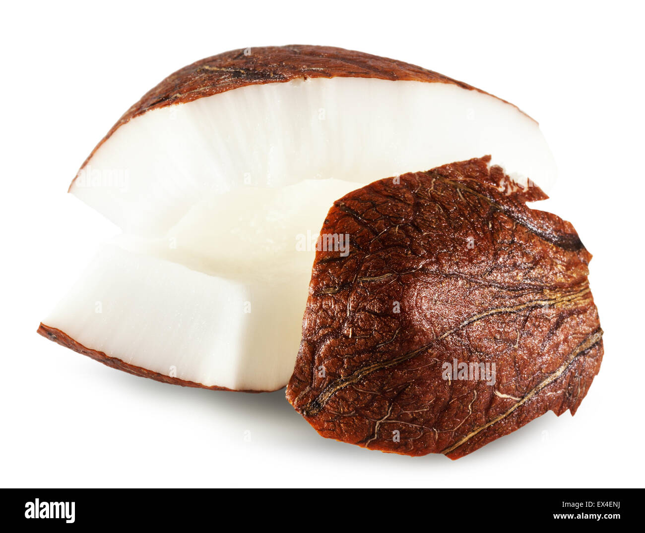 coconut slices isolated on the white background Stock Photo - Alamy