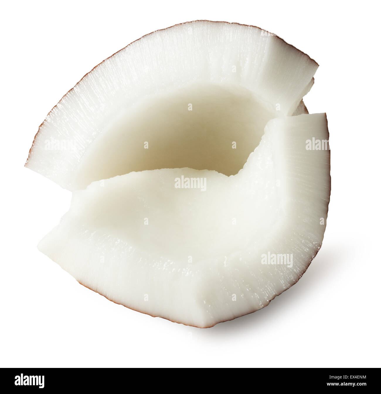coconut slices isolated on white background Stock Photo - Alamy