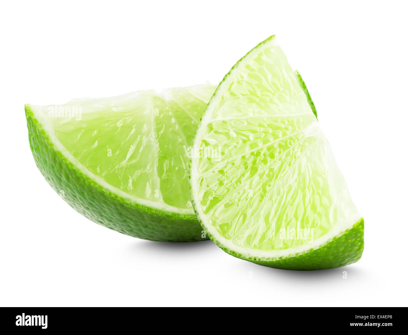 lime slices isolated on white background Stock Photo - Alamy
