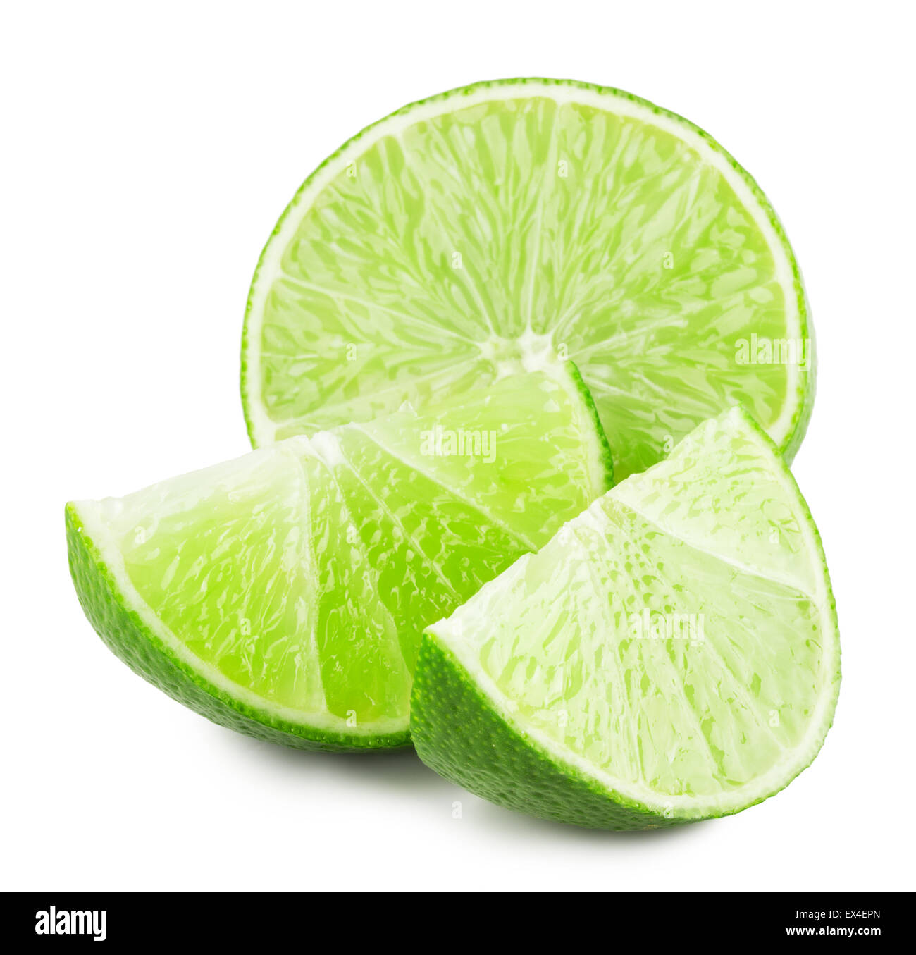 lime slices isolated on white background Stock Photo - Alamy