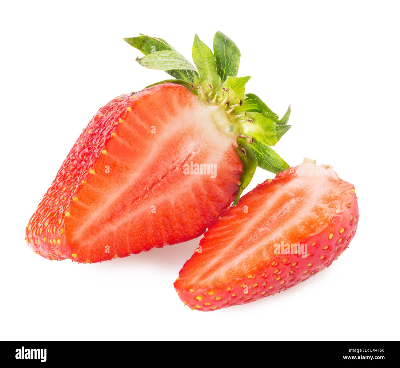 strawberry slices isolated on the white background Stock Photo - Alamy