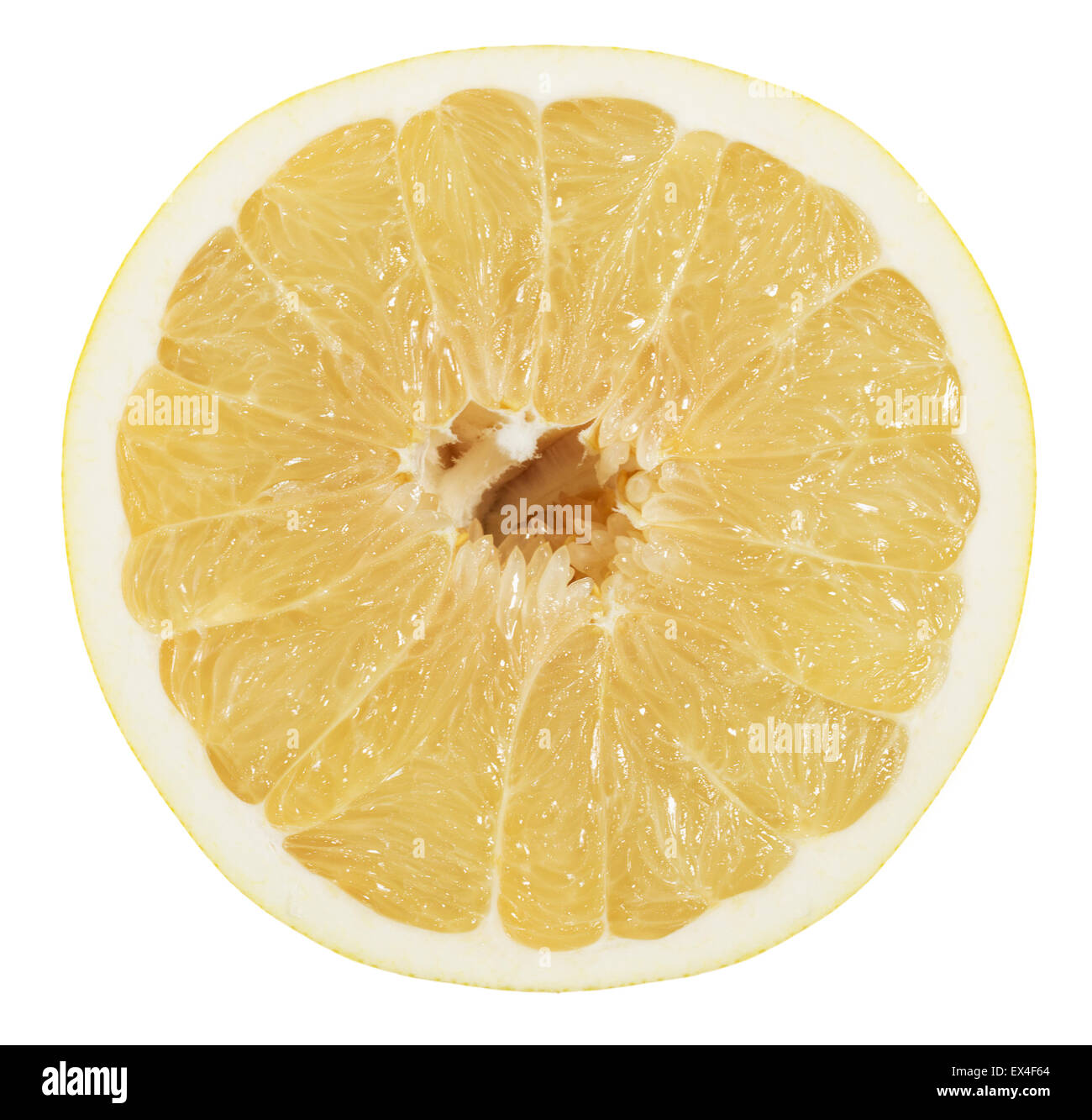 Pomelo or Chinese grapefruit slice isolated on the white background ...
