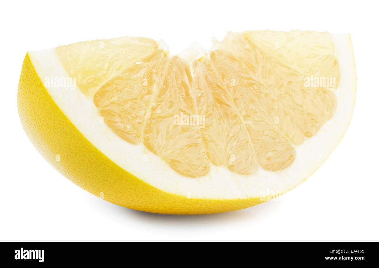 Pomelo or Chinese grapefruit slice isolated on the white background ...
