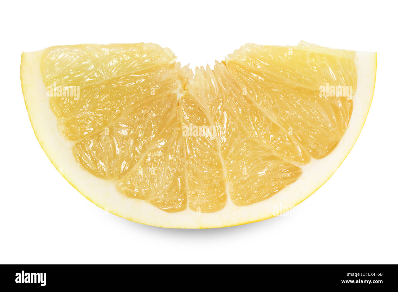 Pomelo or Chinese grapefruit slice isolated on the white background ...