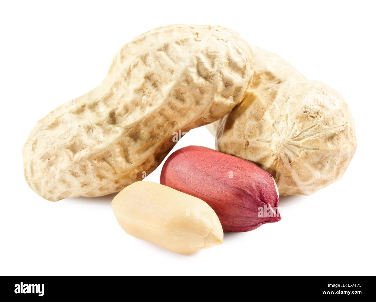 peanuts isolated on the white background Stock Photo - Alamy