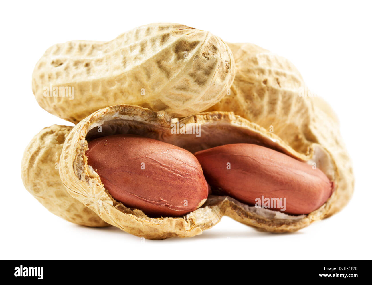 peanuts isolated on the white background Stock Photo - Alamy