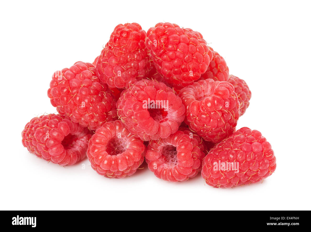 juicy raspberries isolated on the white background Stock Photo - Alamy