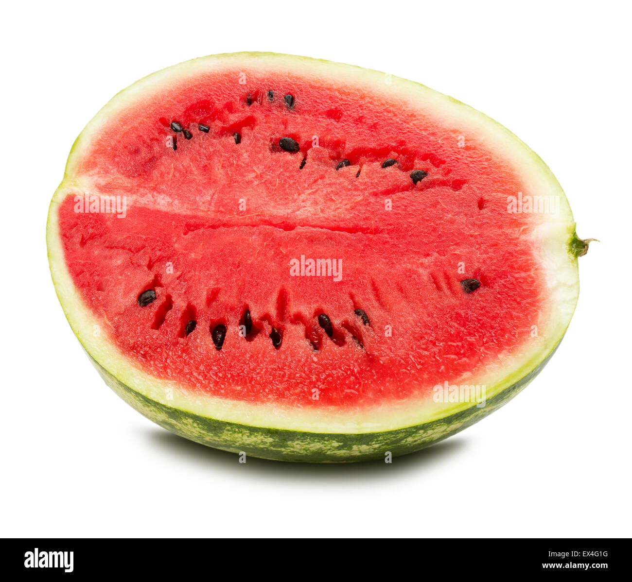 half of watermelon isolated on the white background Stock Photo - Alamy