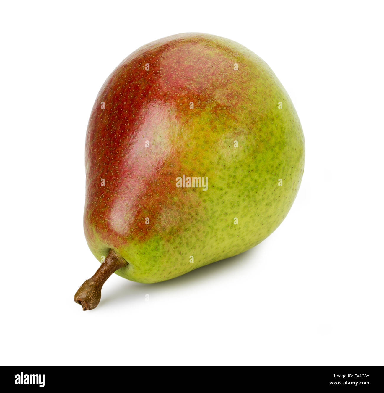 Ripe pear on white background Stock Photo - Alamy