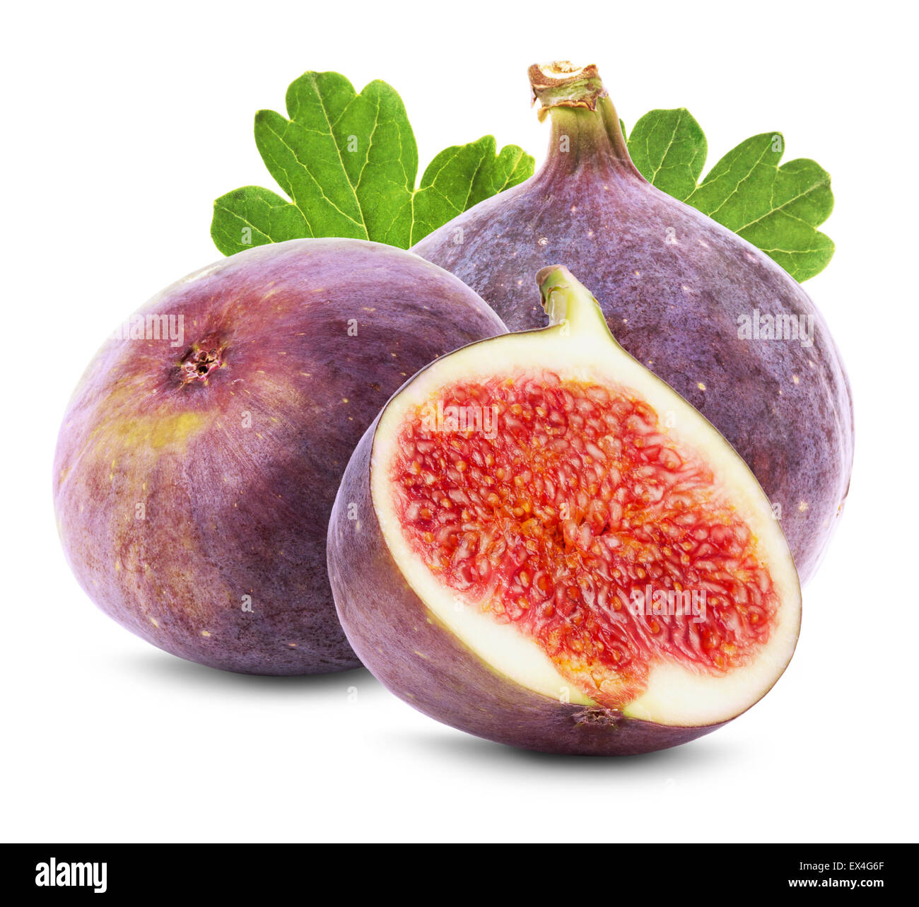 Figs fruits isolated on the white background Stock Photo - Alamy