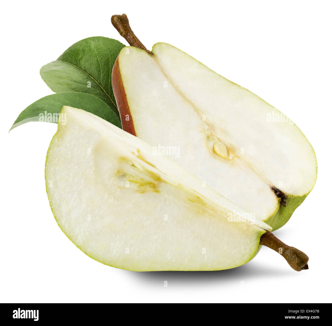 slices of pear isolated on the white background Stock Photo - Alamy