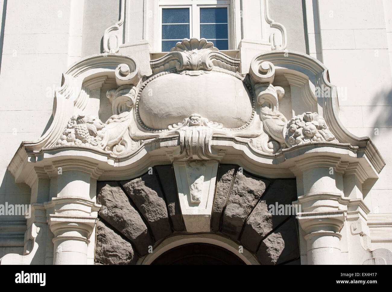 old bas-relief above the entrance door closeup Stock Photo - Alamy