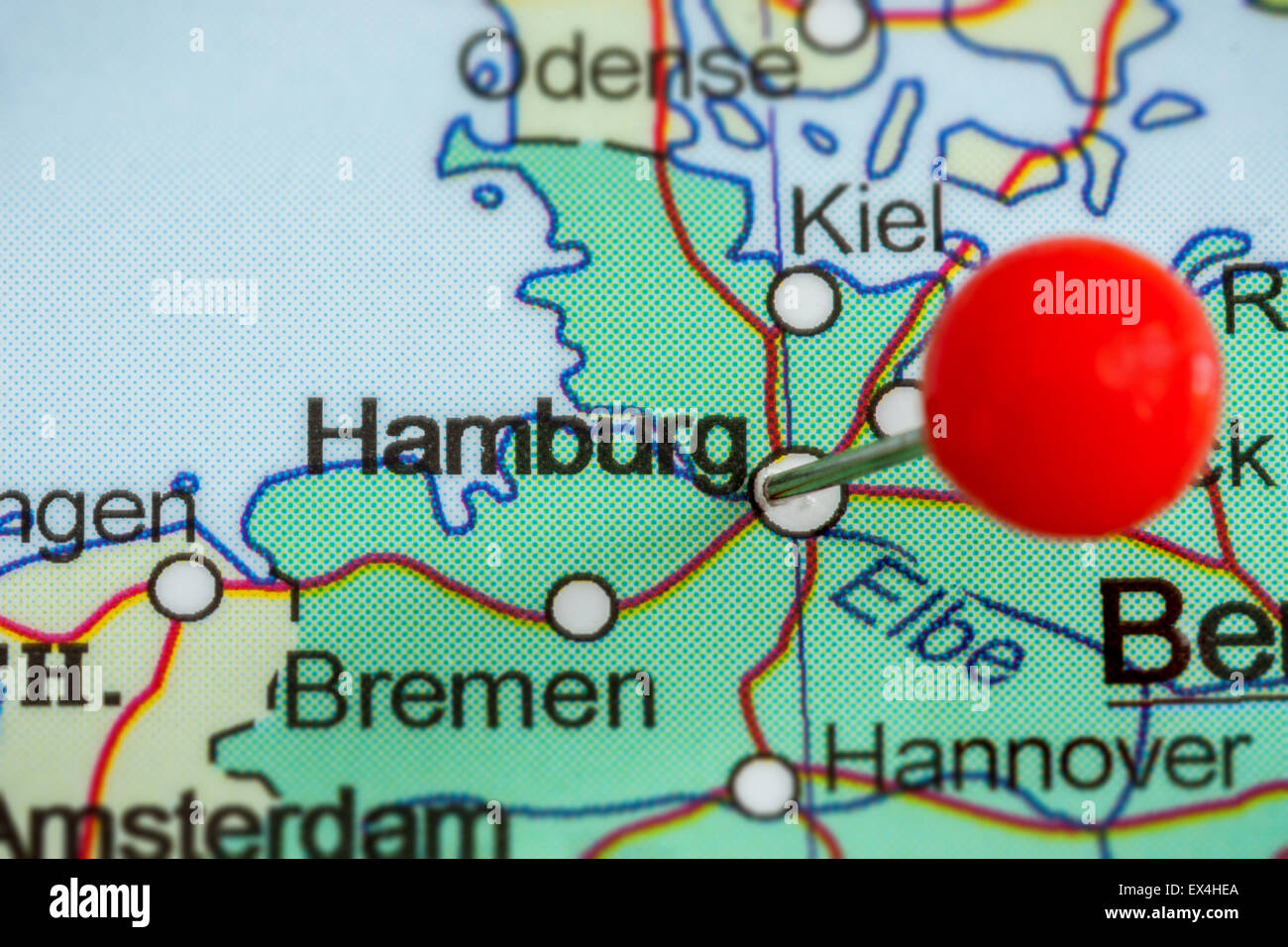 Hamburg city map hi-res stock photography and images - Alamy