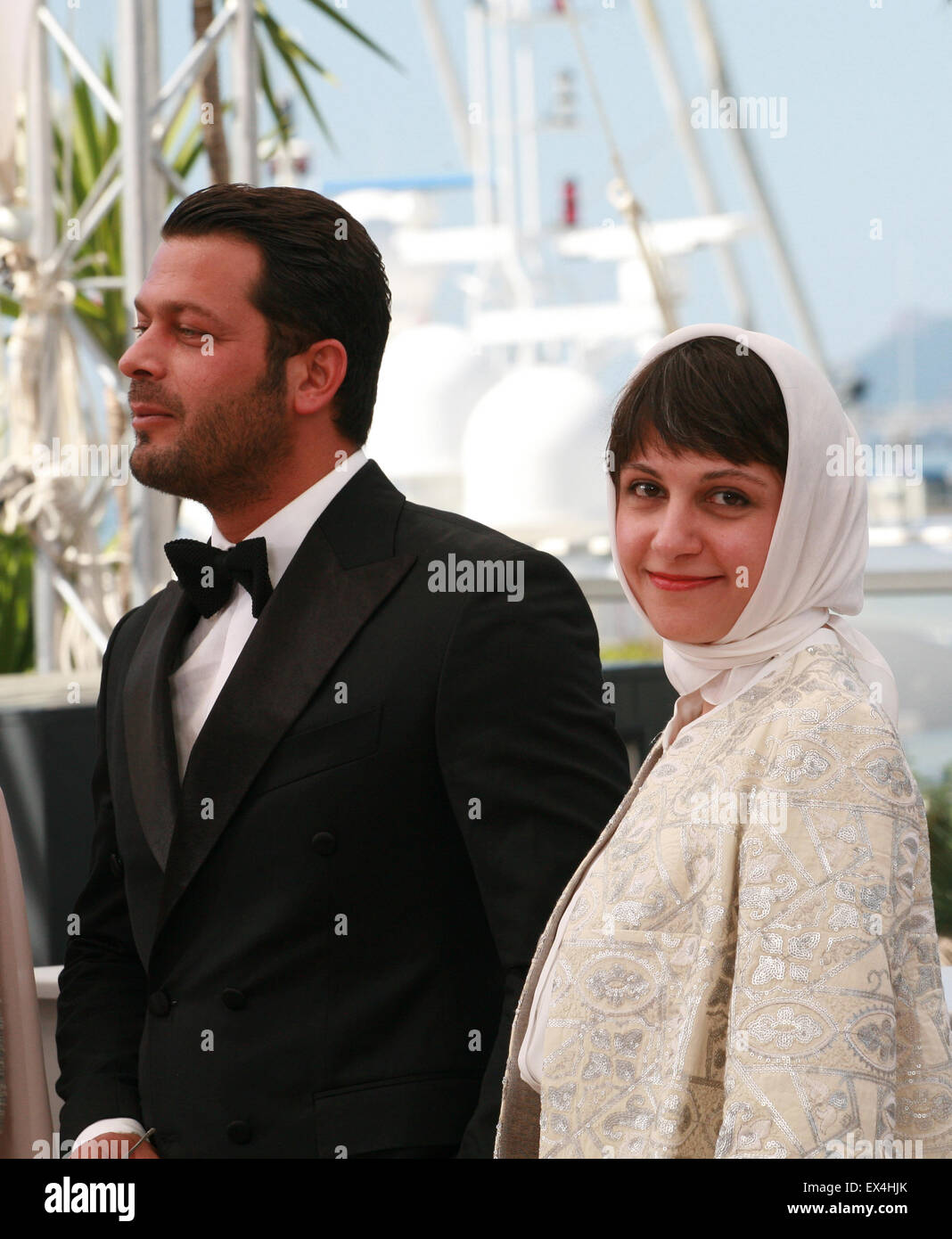 Actor Pejman Bazeghi and director Ida Panahandeh at the Nahid film ...