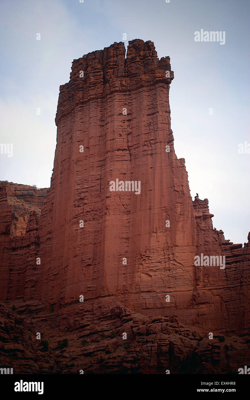 The red sandstone Fisher Towers, Arches National Park, Utah Stock Photo ...