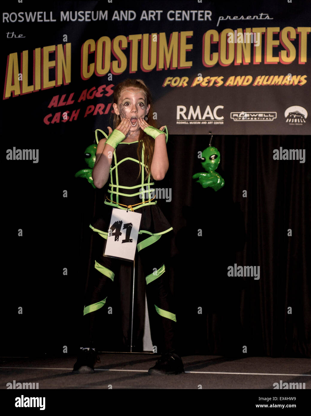 Roswell, New Mexico, USA. 04th July, 2015. Humans compete in the alien ...
