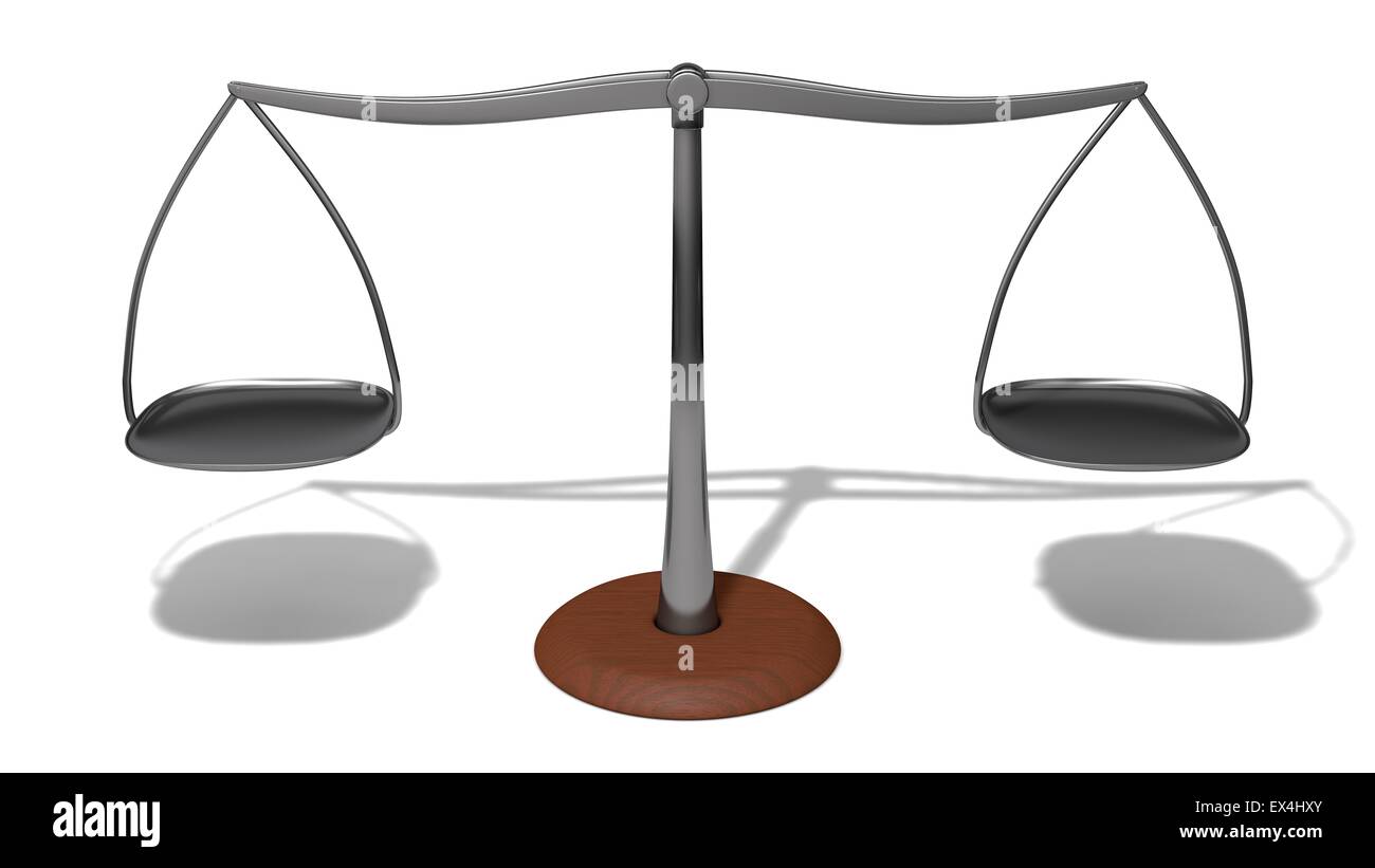 Simple balance scales Cut Out Stock Images & Pictures - Alamy