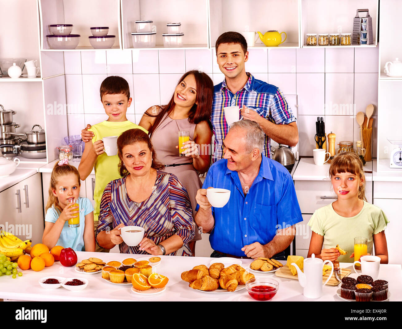 Happy Family Breakfast