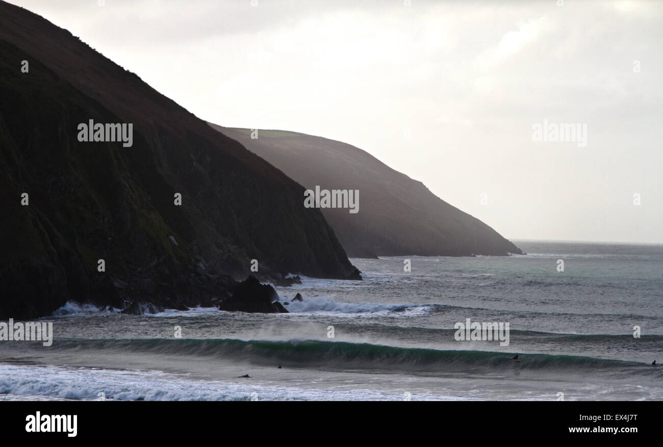Waves at Putsborough beach in Devon Stock Photo - Alamy