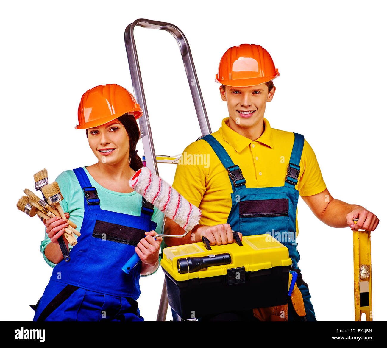 Construction Labor Couple High Resolution Stock Photography and Images ...