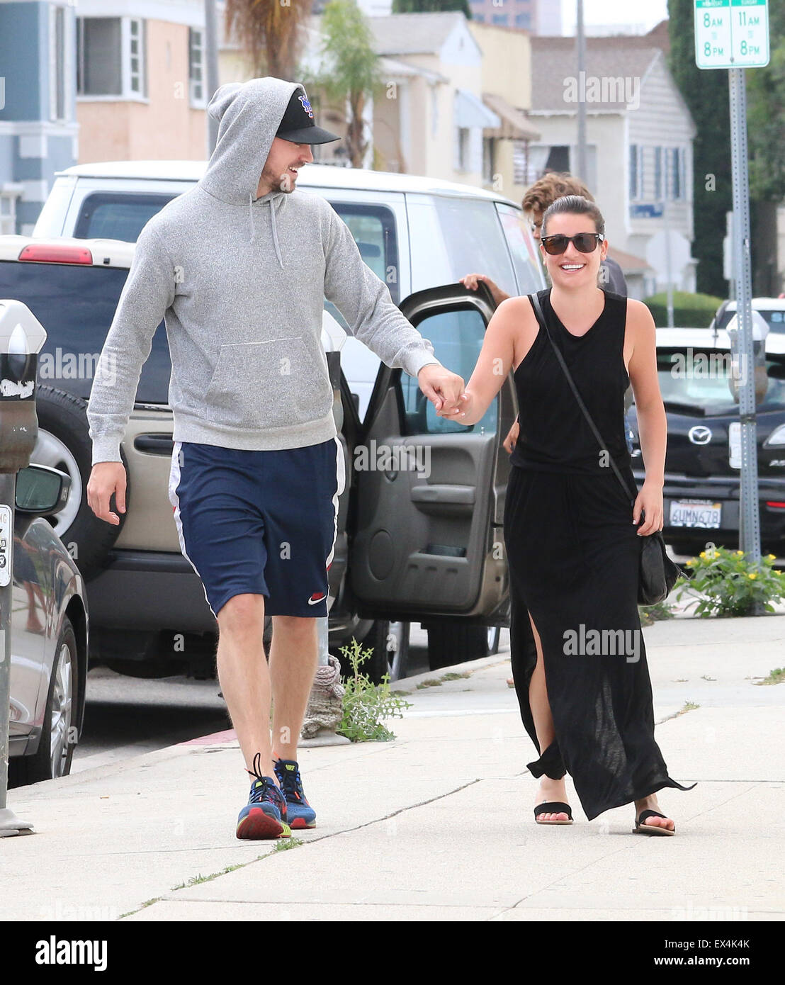 Lea Michele and Matthew Paetz hold hands while doing some shopping in ...