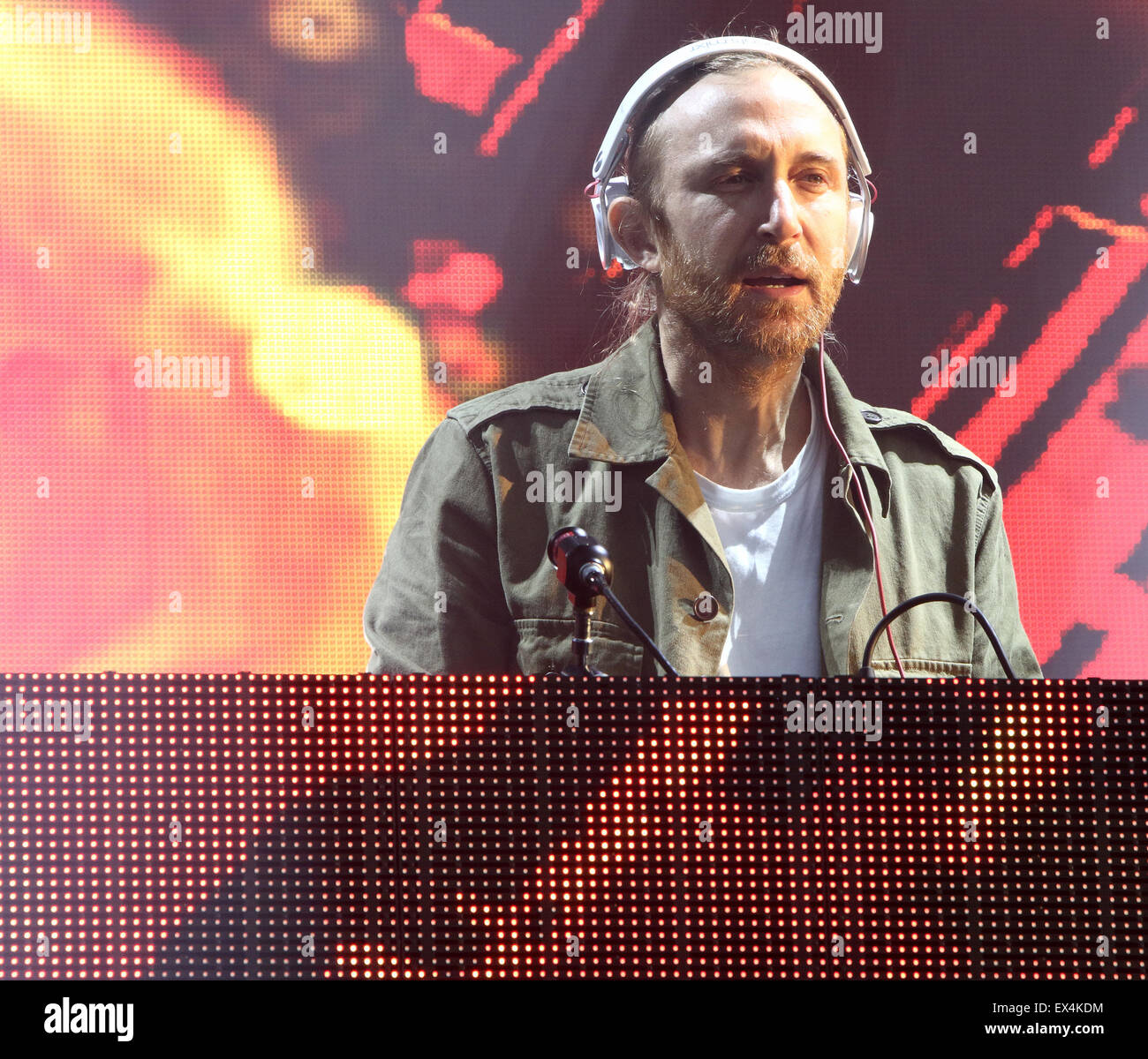 London, UK. 05th July, 2015. French DJ David Guetta performs at ...
