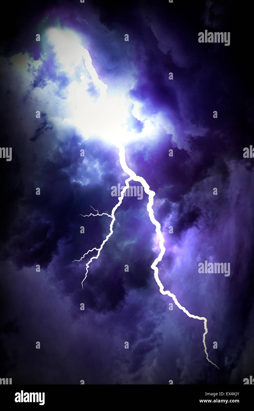 Red lightning bolt hi-res stock photography and images - Alamy