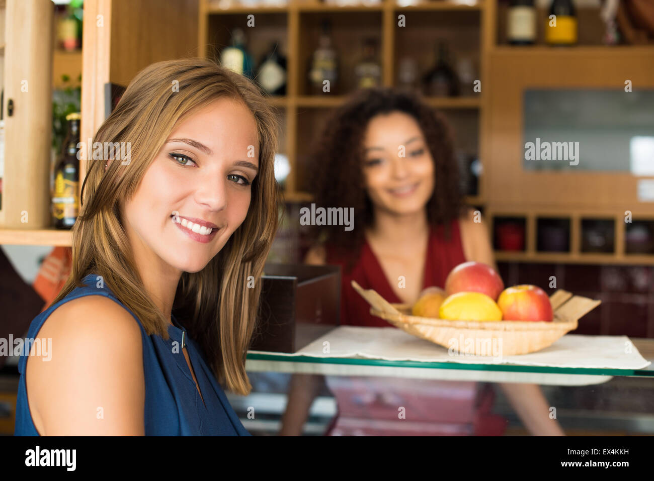 Multi ethnic staff working at coffee shop Stock Photo - Alamy