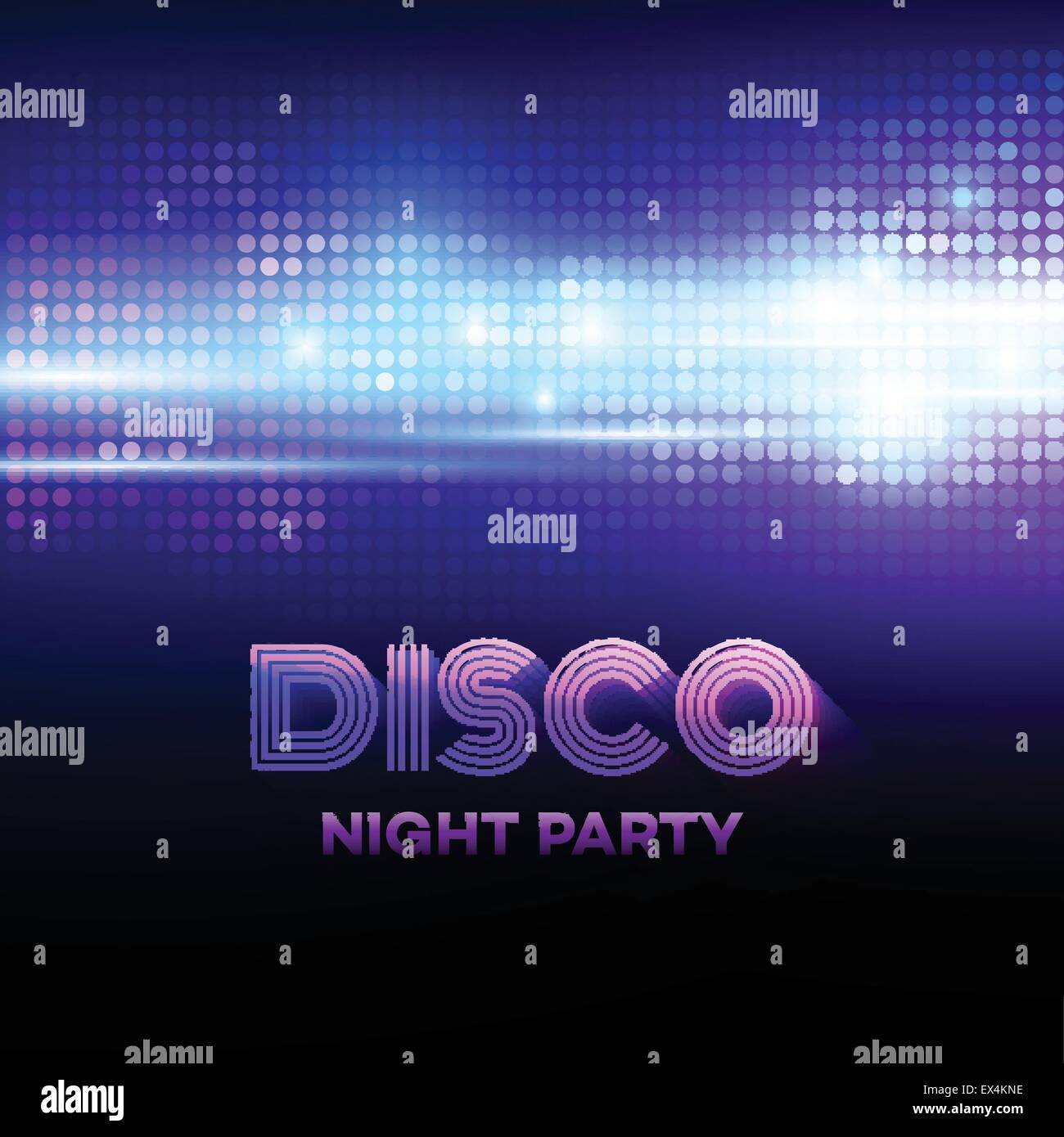 Disco background with discoball. Vector illustration Stock Vector Image ...