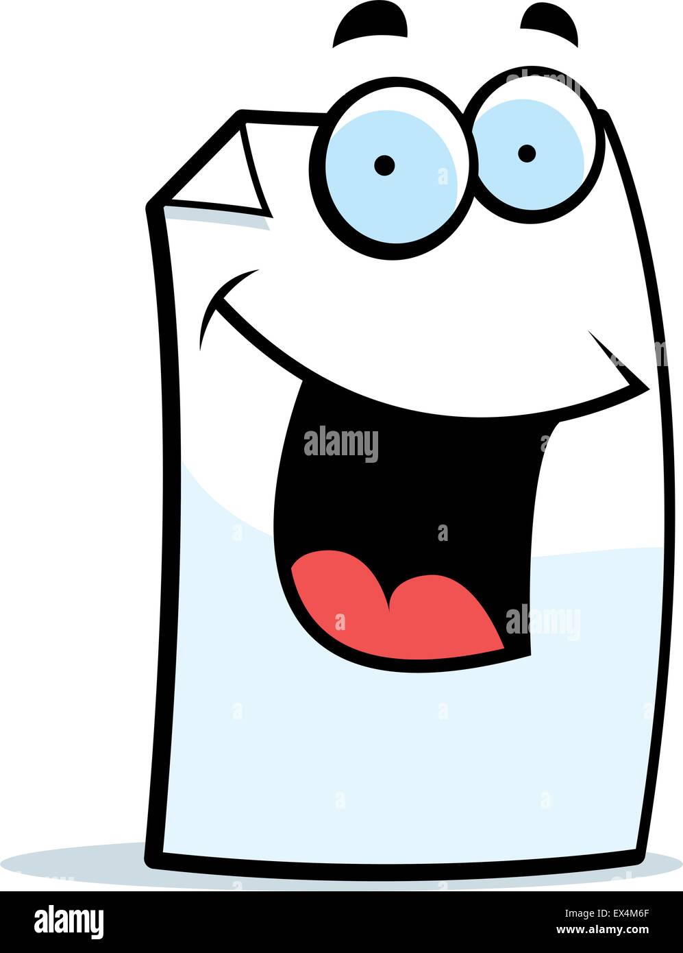 A cartoon piece of paper happy and smiling Stock Vector Image & Art - Alamy