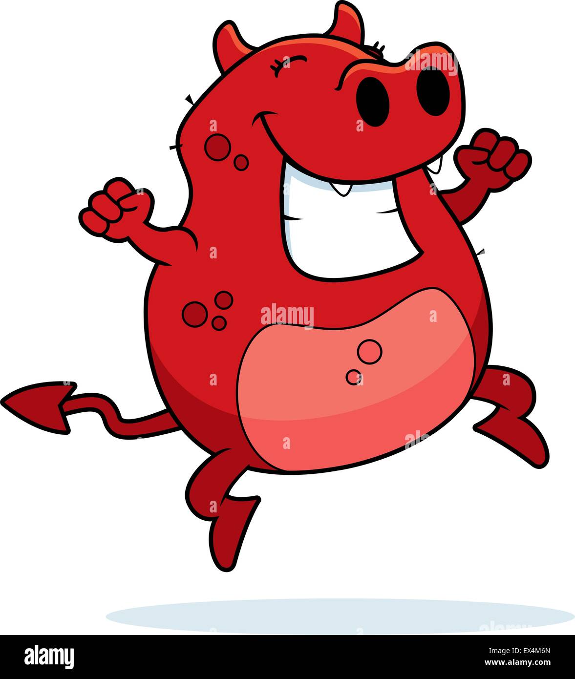 A happy cartoon devil jumping and smiling Stock Vector Image & Art - Alamy