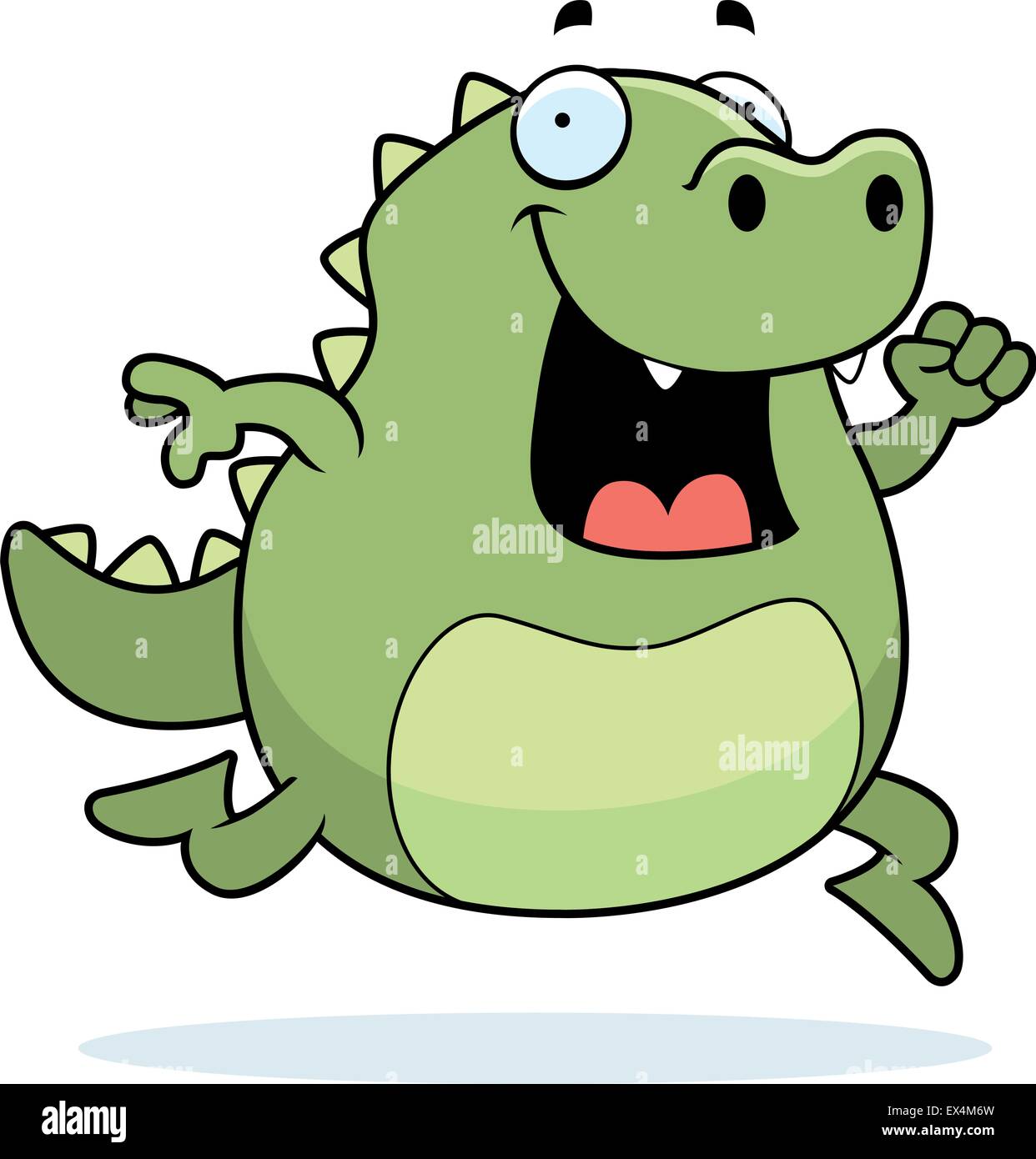 A happy cartoon lizard running and smiling Stock Vector Image & Art - Alamy