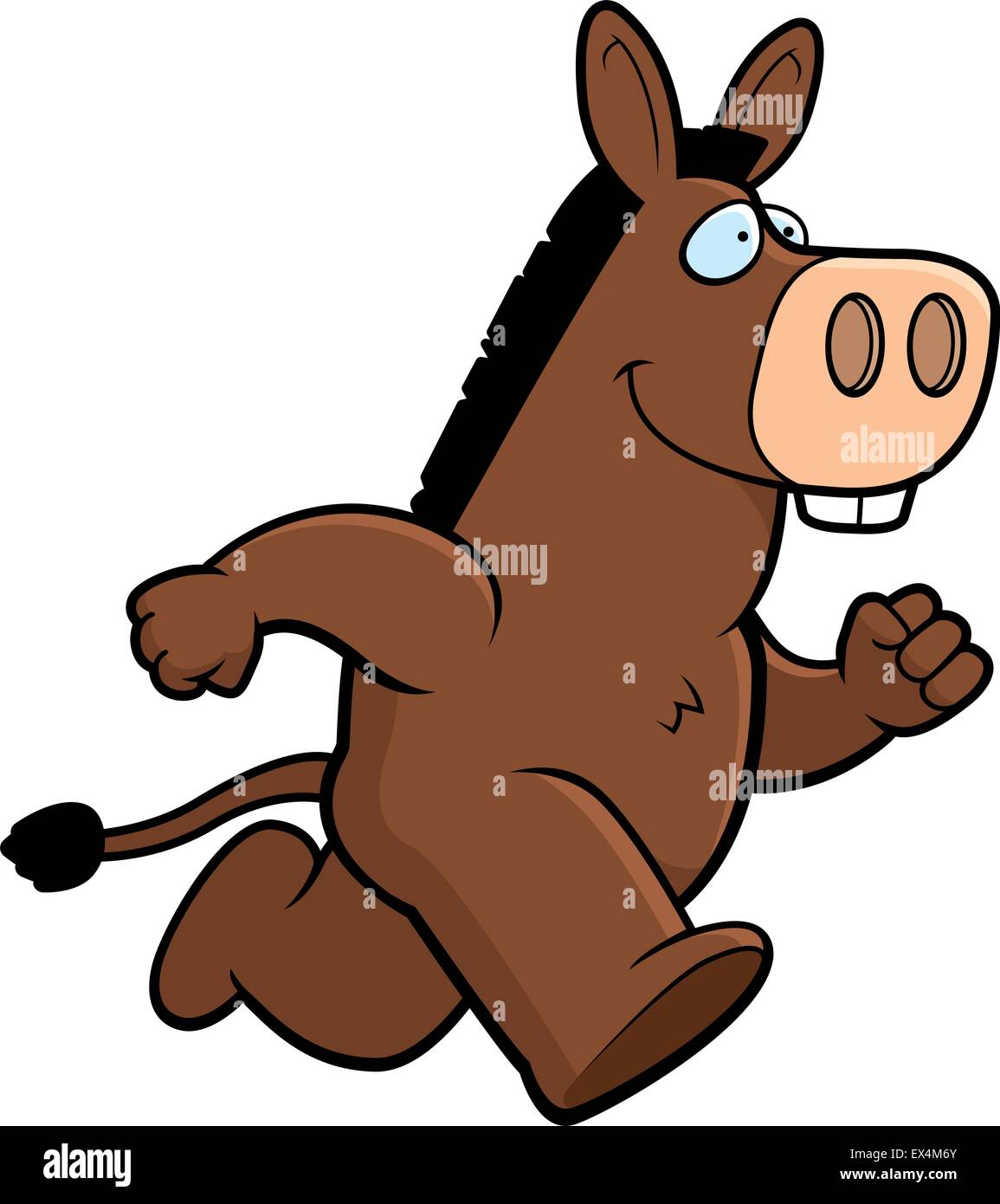 A happy cartoon donkey running and smiling Stock Vector Image & Art - Alamy