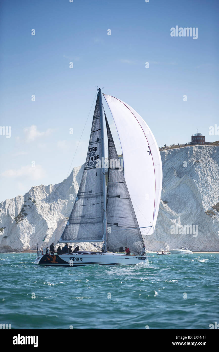 Beneteau First 40 GBR 7408R Sailing Logic Arthur under spinnaker after ...