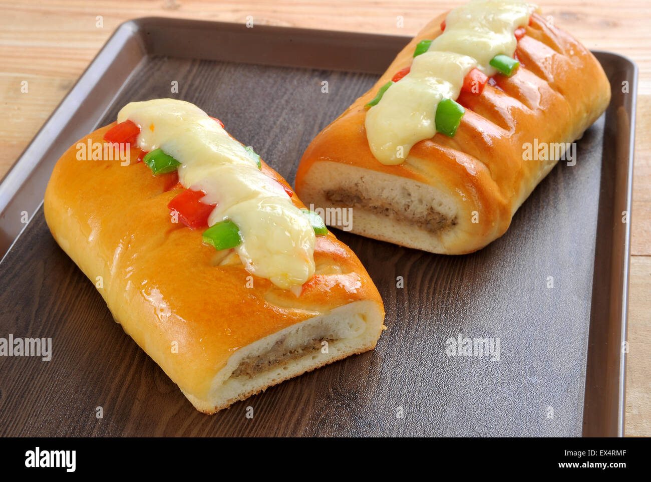 Chicken Cheese Roll Stock Photo - Alamy