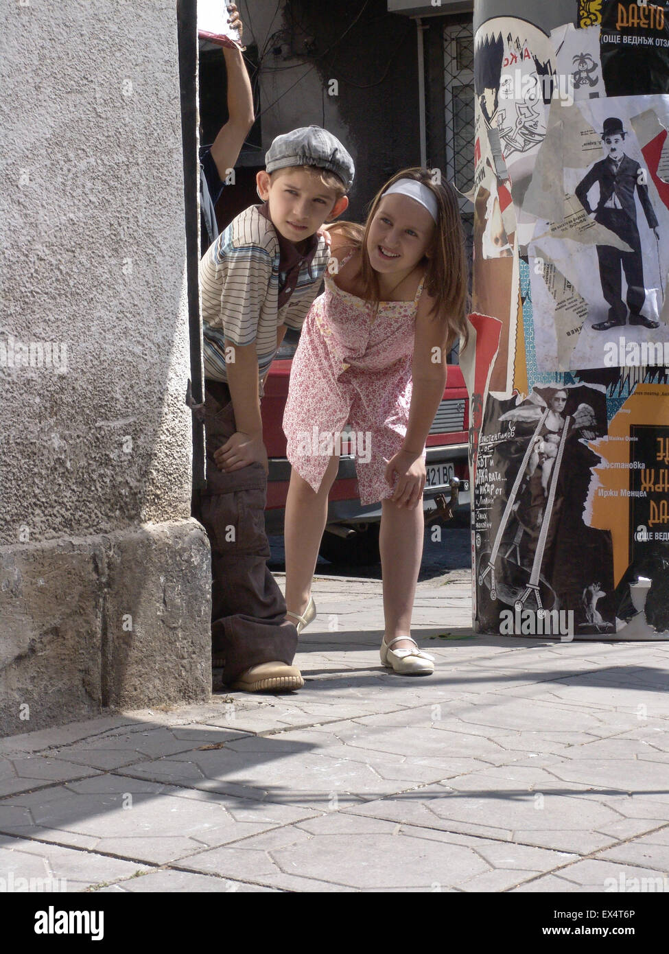 Kids on the street Stock Photo - Alamy