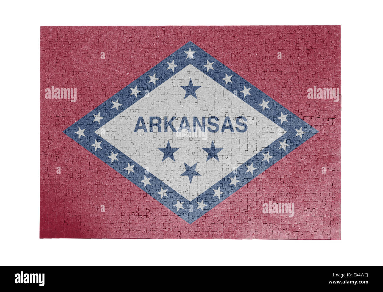 Large jigsaw puzzle of 1000 pieces - flag - Arkansas Stock Photo - Alamy
