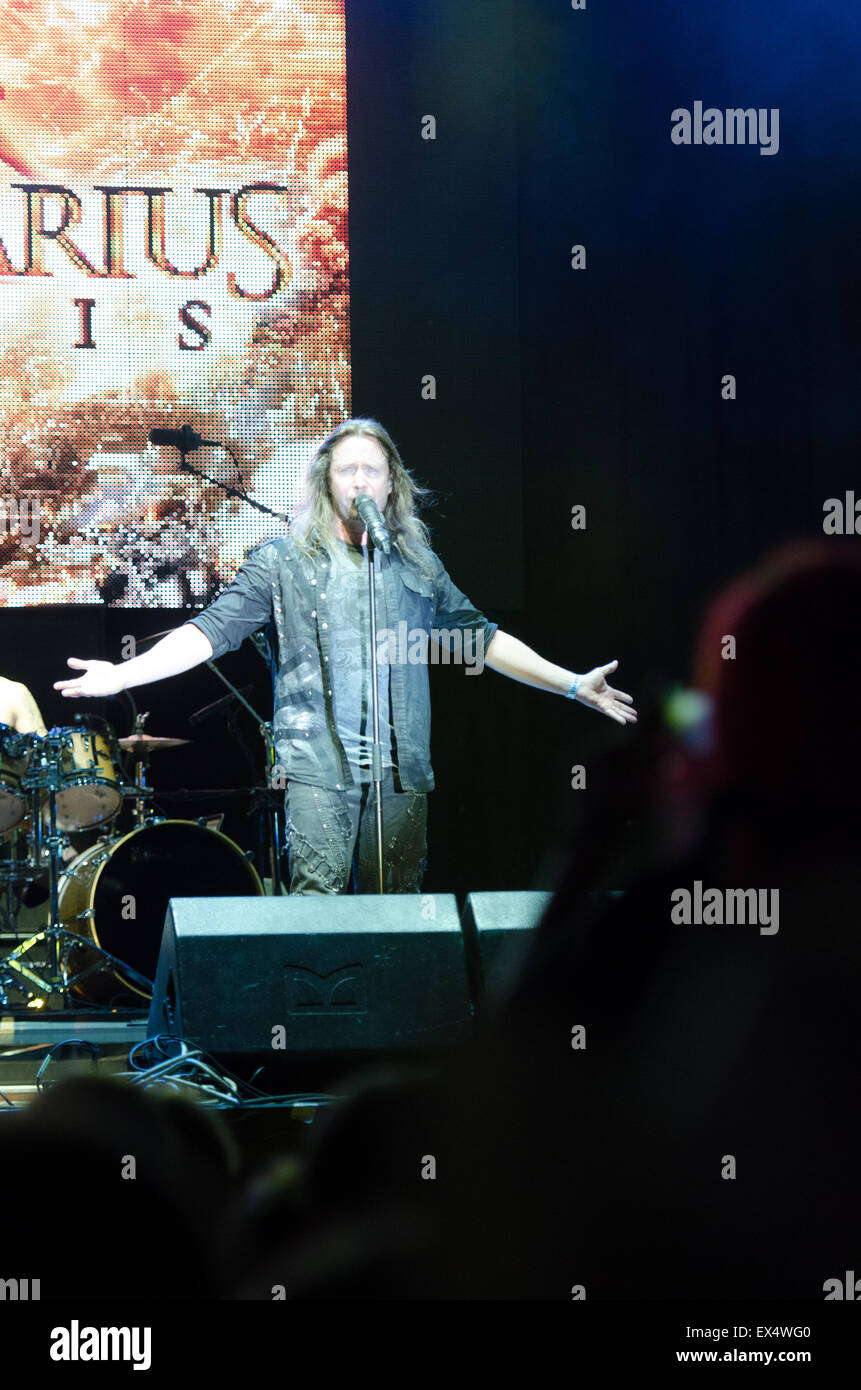 PIESTANY, SLOVAKIA - JUNE 26 2015: Timo Kotipelto singer of Finnish ...
