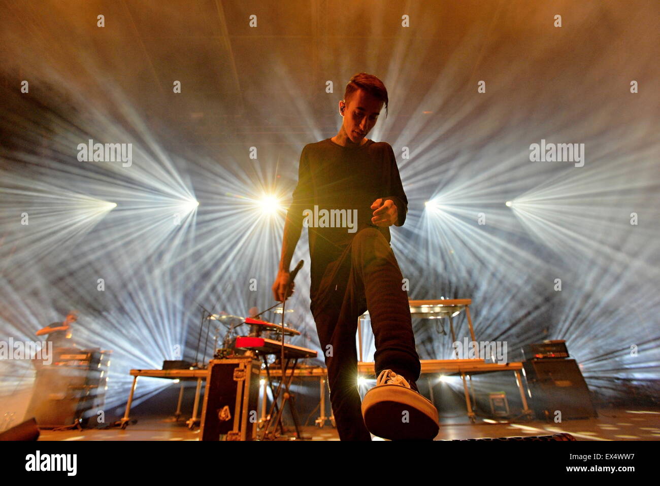 Pilsen, Czech Republic. 3rd July, 2015. British singer Josh Friend of ...