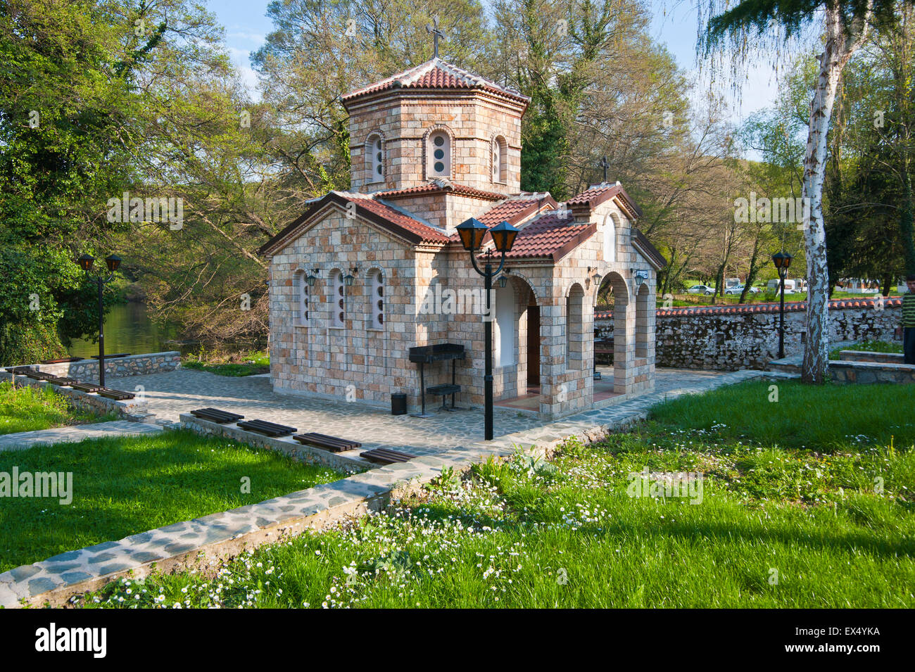 Little chapel in the Monastery of Saint Naum, near Lake Ohrid ...